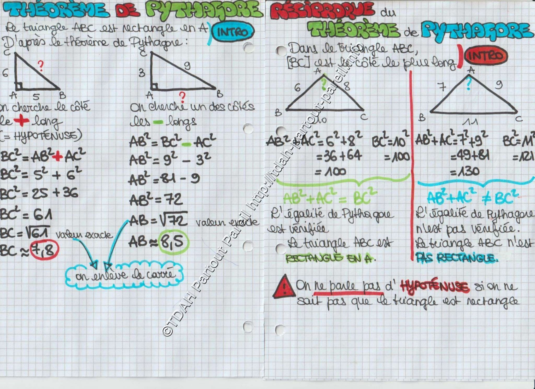 Fiches révision brevet (Math)